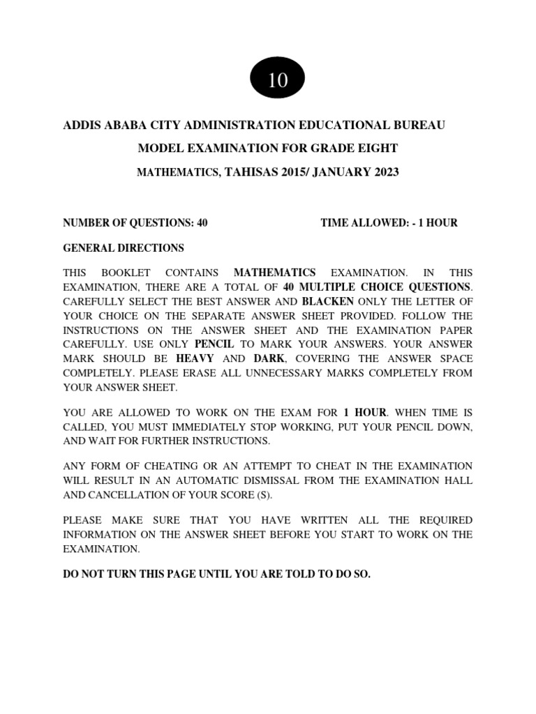 Grade 8 Model Maths | PDF | Integer | Numbers