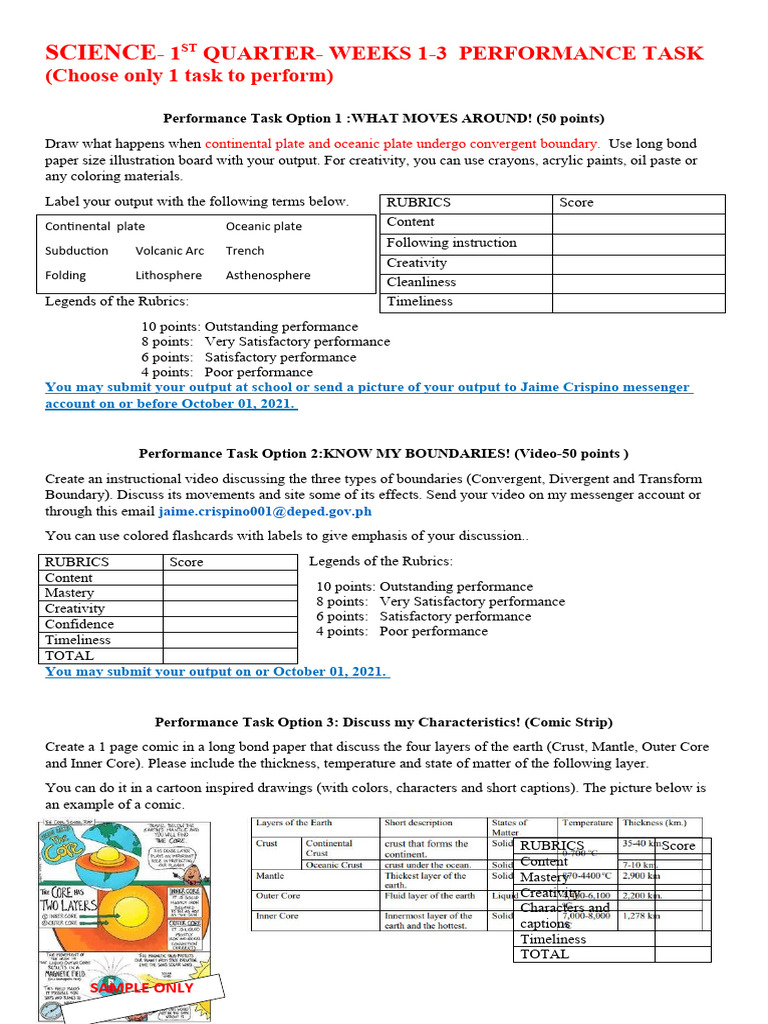 Sci.10PT Weeks 1-3 | PDF | Plate Tectonics | Applied And Interdisciplinary Physics