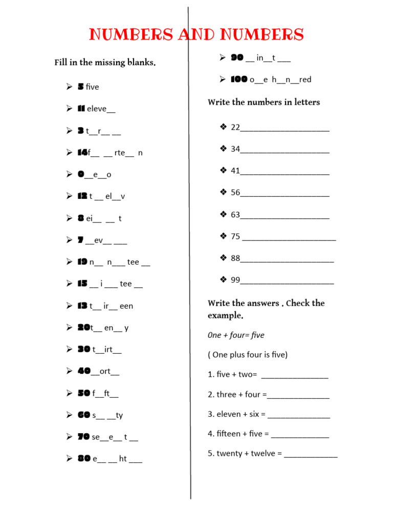 Kids' Number Puzzle Worksheet | PDF | Career & Growth | Teaching ...