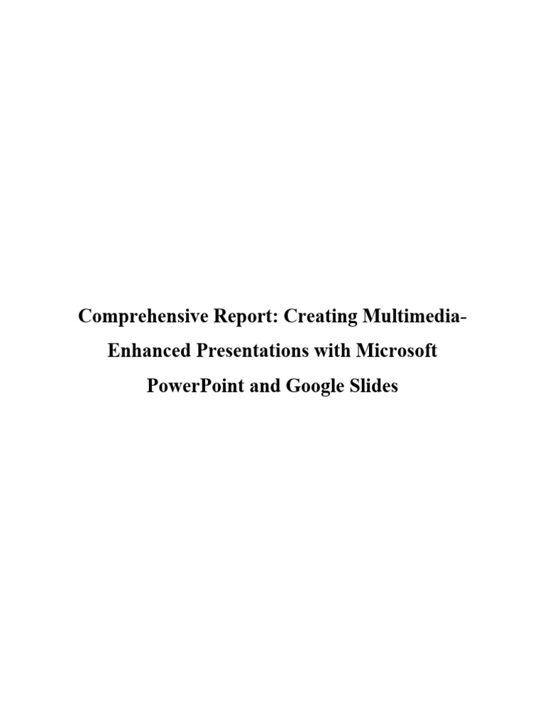 Report Writing | PDF | Microsoft Power Point | Multimedia