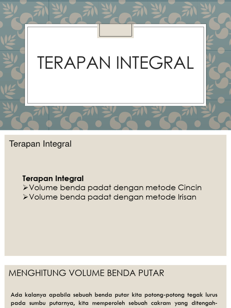 Terapan Integral #2 | PDF