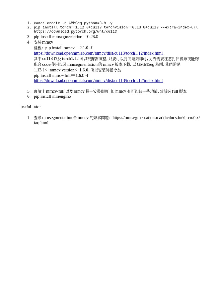 Install Mmsegmentation | PDF