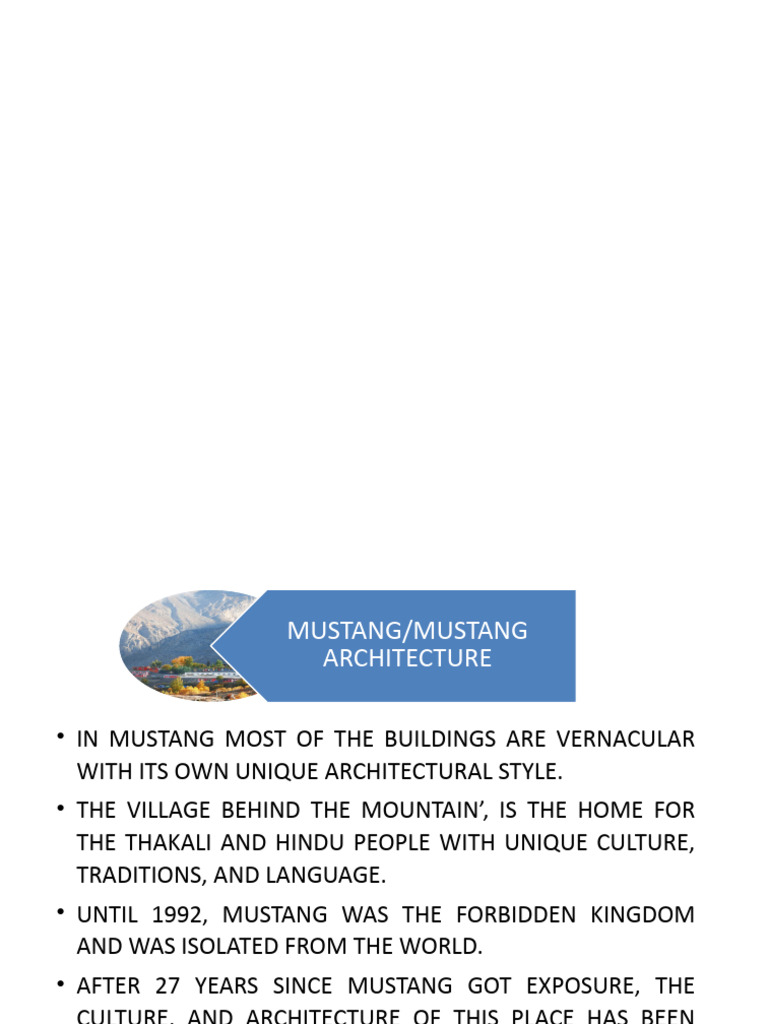 Mustang's Unique Vernacular Architecture | PDF | Building Engineering | Architectural Design