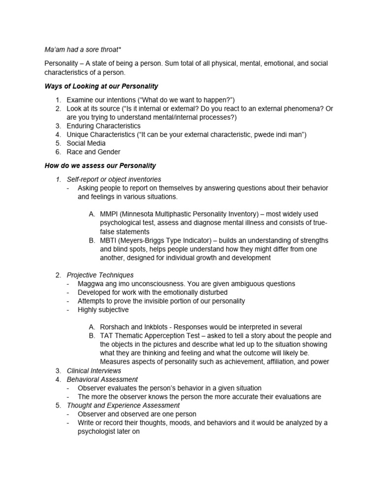 PerDev - PersonalityTheories 11 30 | PDF | Id | Unconscious Mind