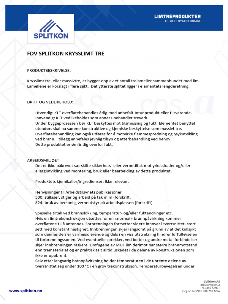 FDV Splitkon Krysslimt Tre | PDF