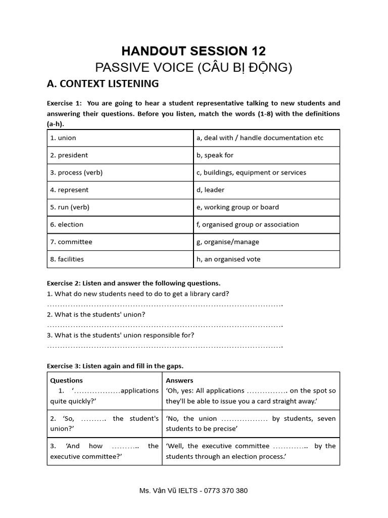 Handout Session 12 | PDF | Verb | Perfect (Grammar)