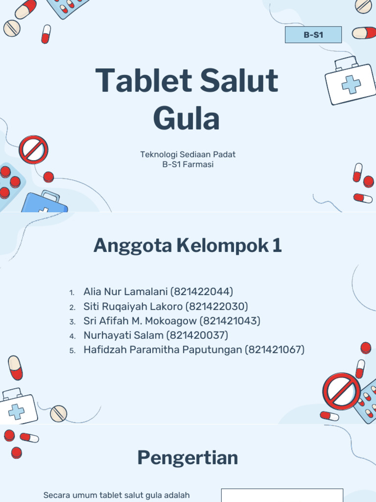 Pengertian dan Manfaat Tablet Salut Gula | PDF | Kesehatan Holistik