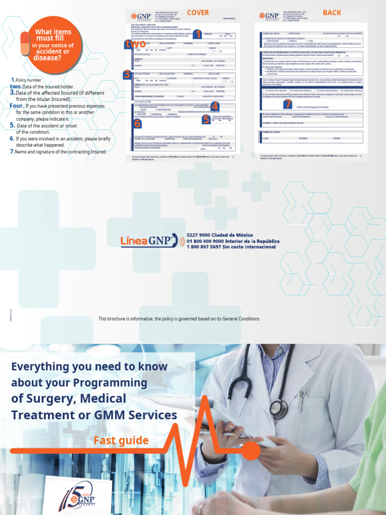 GNP - Informe Médico y Aviso de Accidente o Enfermedad 20190510 Editable - Es.en | PDF ...