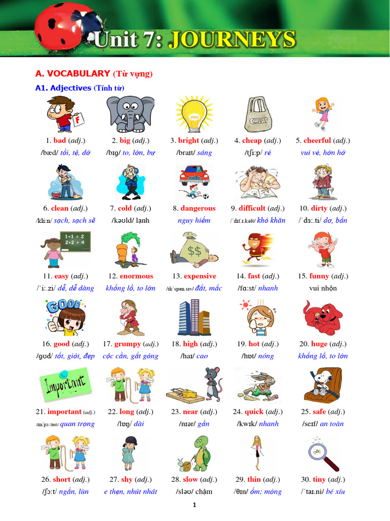 AV1 (Anh Văn 1) - Unit 07 | PDF