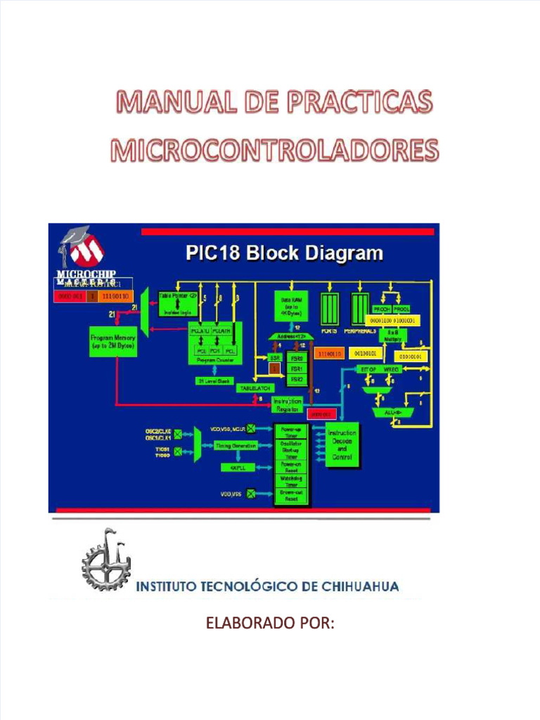 PDF Manual de Practicas Microcontrolador Pic18f4550 - Compress | PDF | Electrónica | Programación