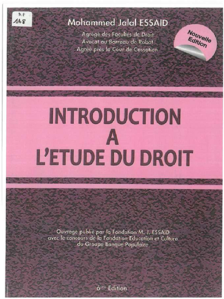Introduction A Letude Du Droit | PDF