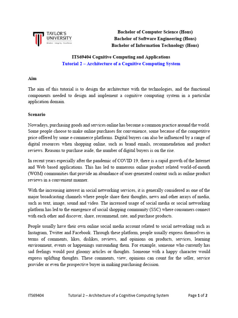 Tutorial 3-4-5 - Merged | PDF | Social Networking Service | Thought