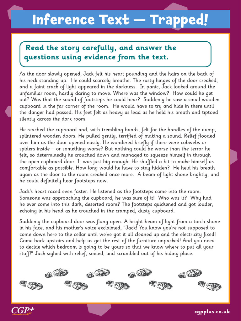 Inference Text Trapped! (Years 5-6) Full Colour - E2WAC1062 | PDF