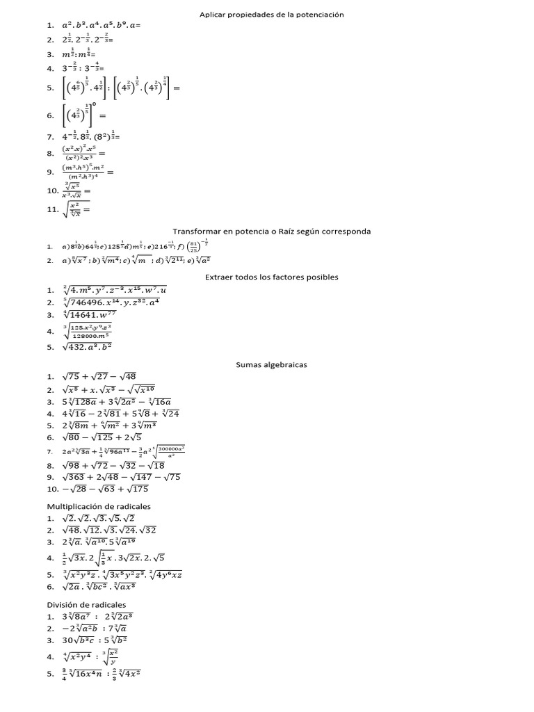 TP_1_RADICALES_2024 | PDF | Matemáticas | Aritmética