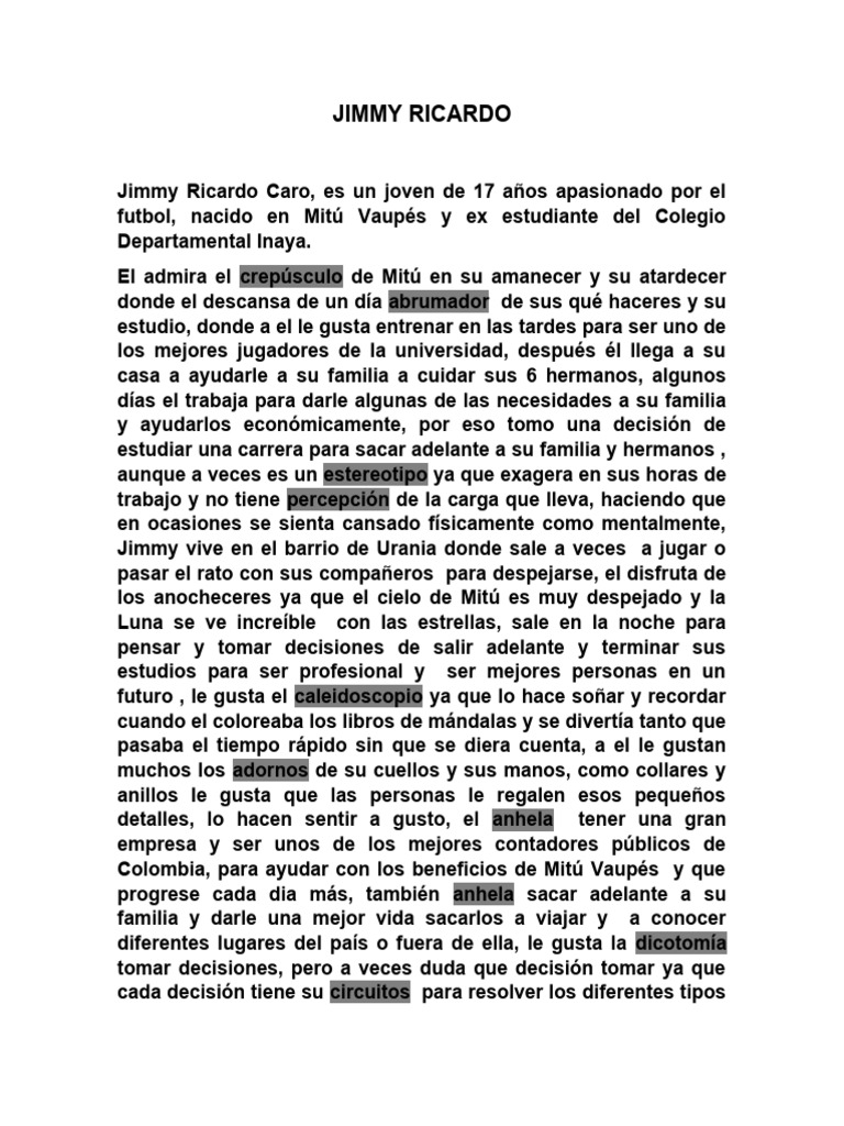 Jimmy Ricardo | PDF