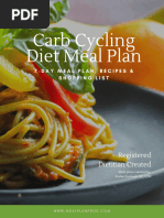 Vshred Carb Cycling Cheat Sheet | PDF