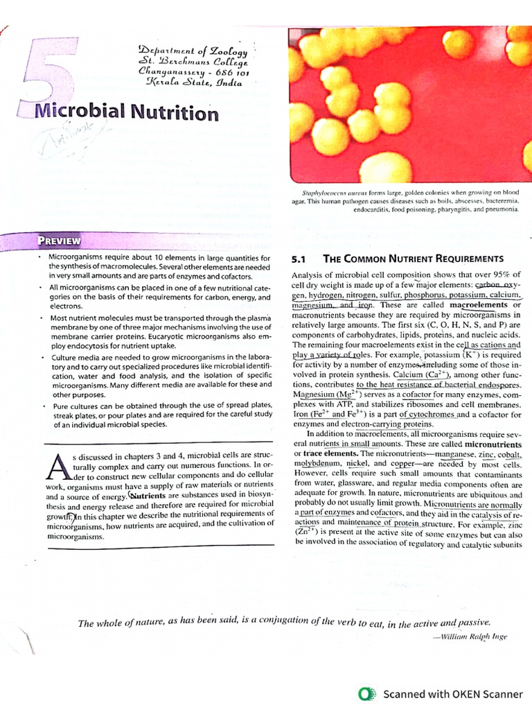 Microbial Nutrition | PDF
