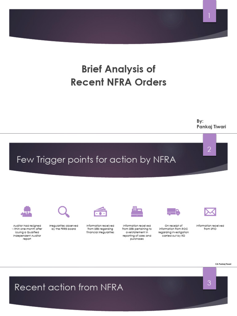 Brief Analysis of Recent NFRA Orders 1692457542 | PDF | Audit | Going ...