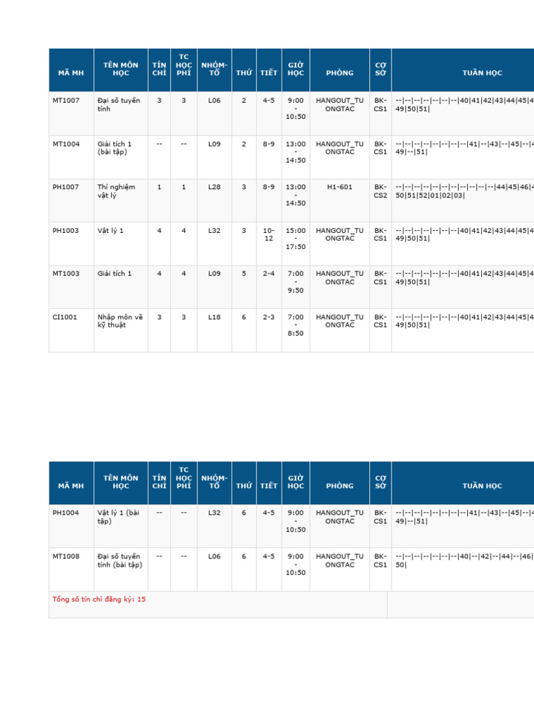 TKB Tuan 40-Thang 10-2021 | PDF