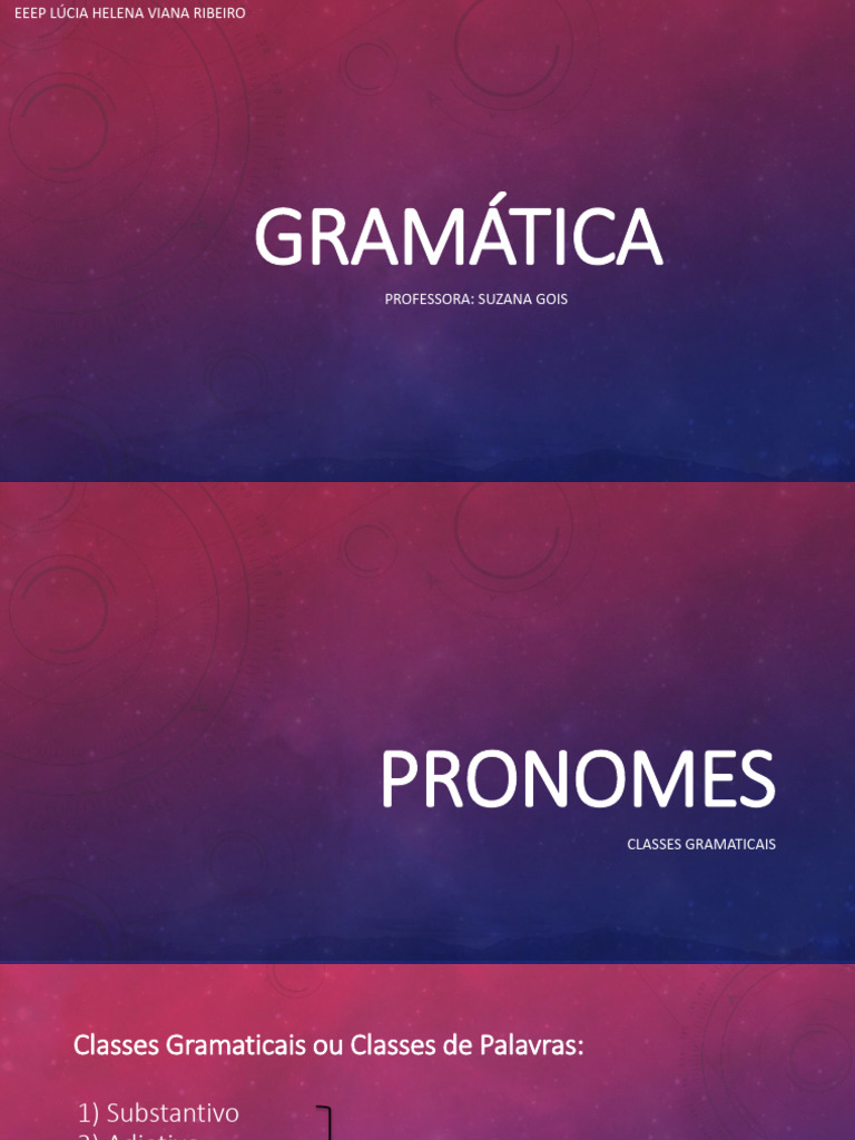 Pronome Pessoal | PDF | Pronome | Assunto (gramática)