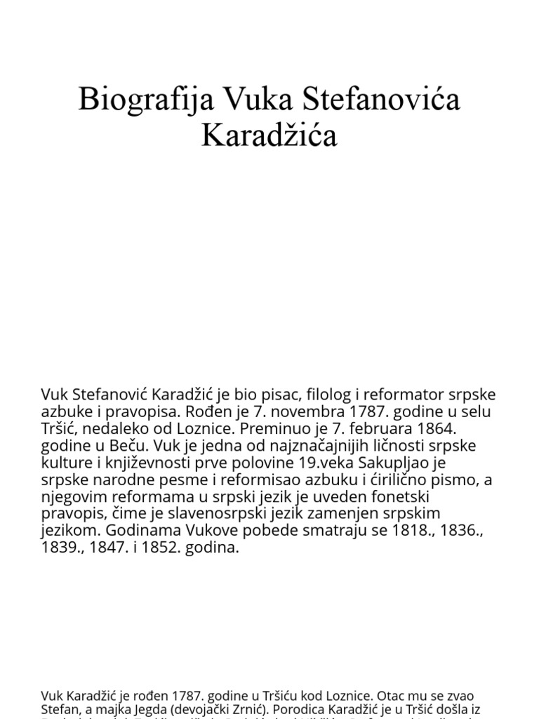 Presentation Vuk | PDF