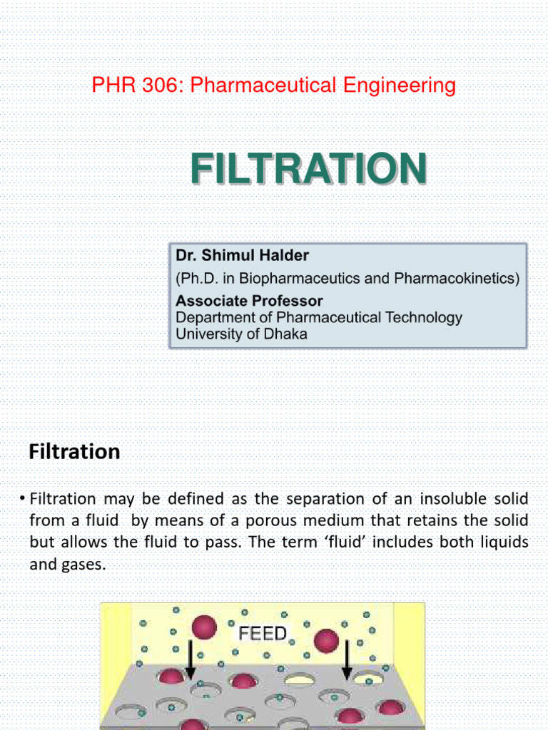 Pharmaceutical Filtration Techniques | PDF | Filtration | Sterilization ...