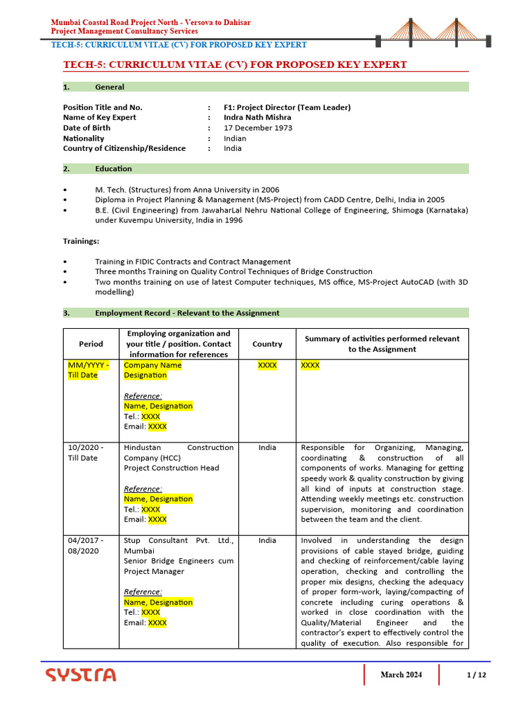 Indra Nath Mishra - Project Director | PDF | Civil Engineering ... Indra Nath Mishra - Project Director | PDF | Civil Engineering ...