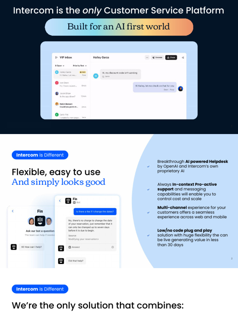 Intercom - Product Intro | PDF | Artificial Intelligence | Intelligence (AI) & Semantics