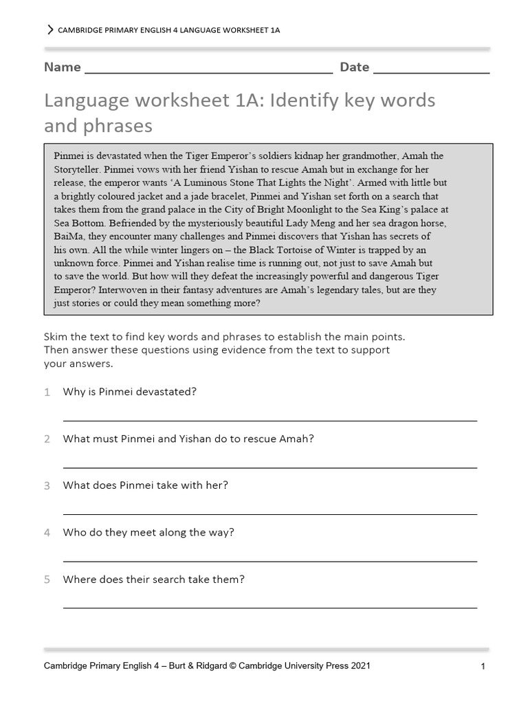 Pri Eng 2ed tr4 LW 1a Skills Development | PDF