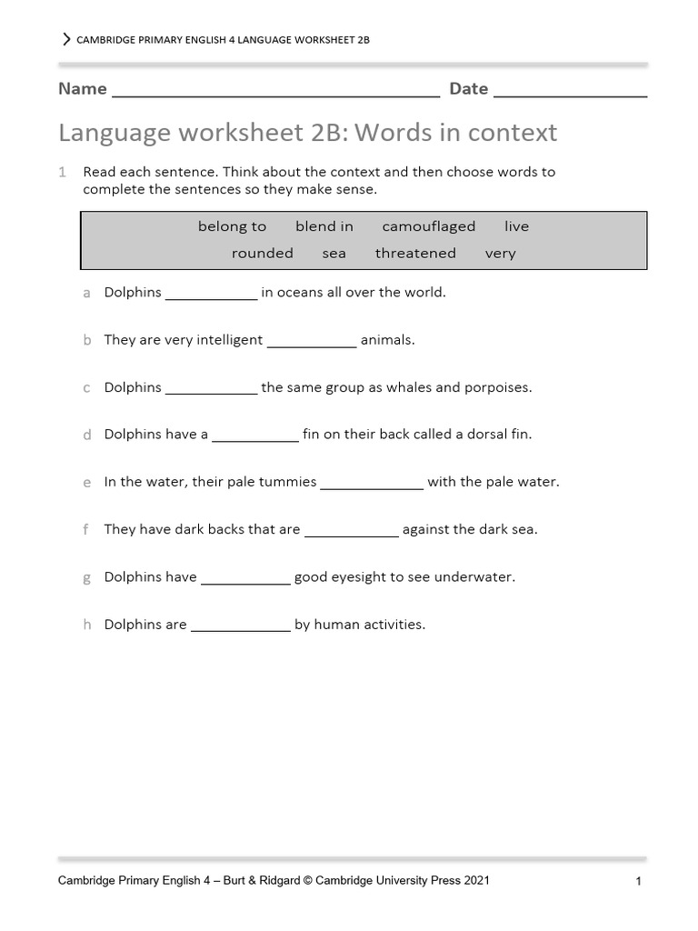 Pri Eng 2ed tr4 LW 2b Vocabulary Building | PDF | Language Arts ...