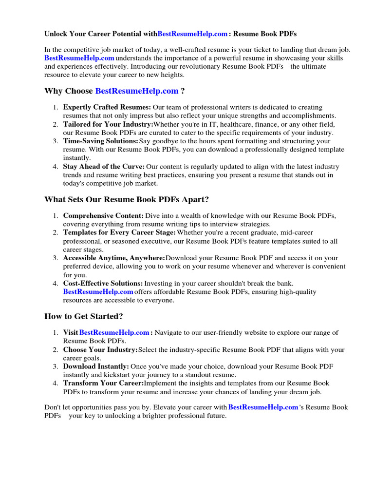 Resume Book PDF | PDF | Résumé | Consultant