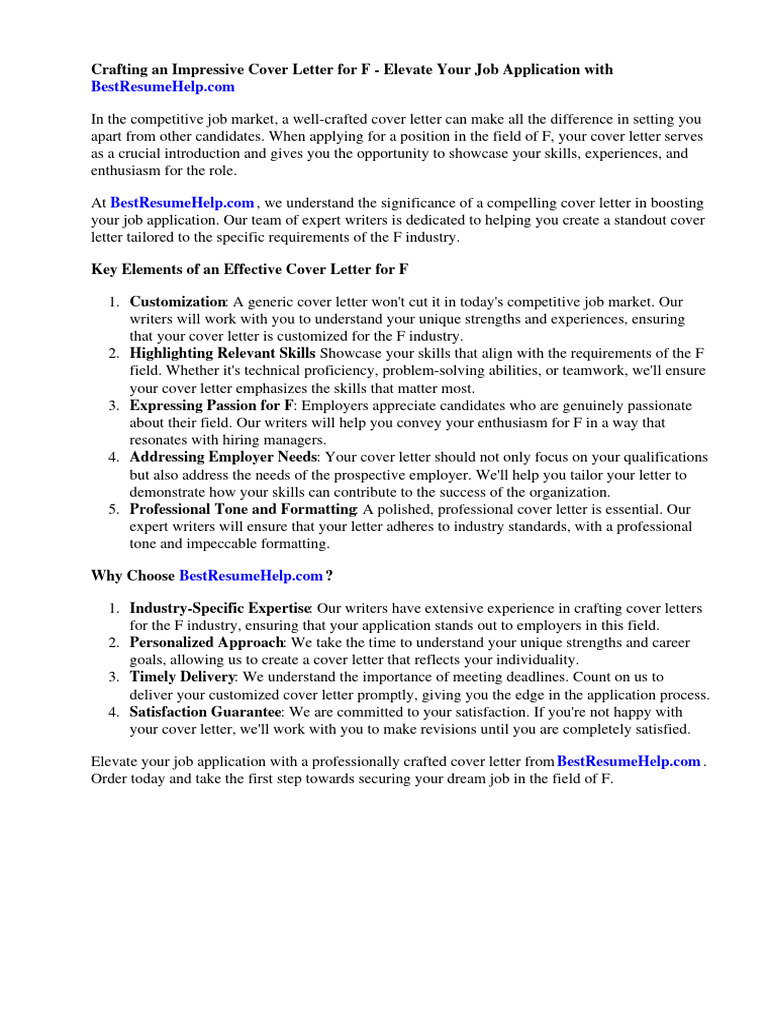 Cover Letter For Fresher Download | PDF | Résumé | Employment