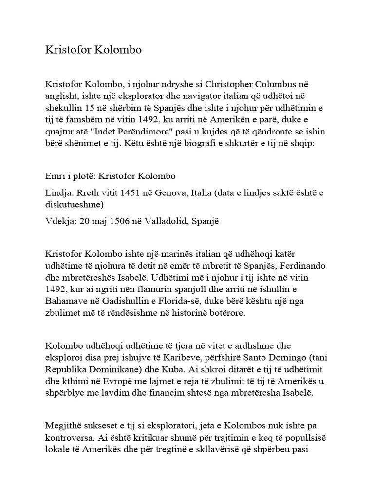 Kristofor Kolombo | PDF