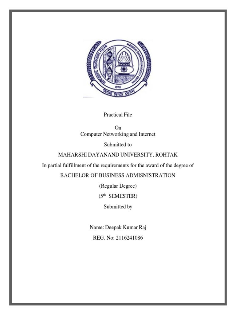 Bba-5th-Practical-File On Database | PDF | Domain Name System | Computer Network