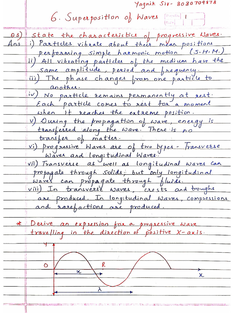 6.superposition of Waves | PDF