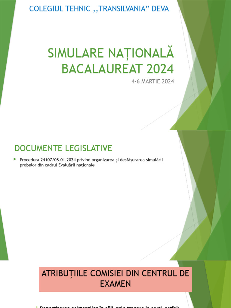 CTT Simulare Națională Bac 2024 | PDF
