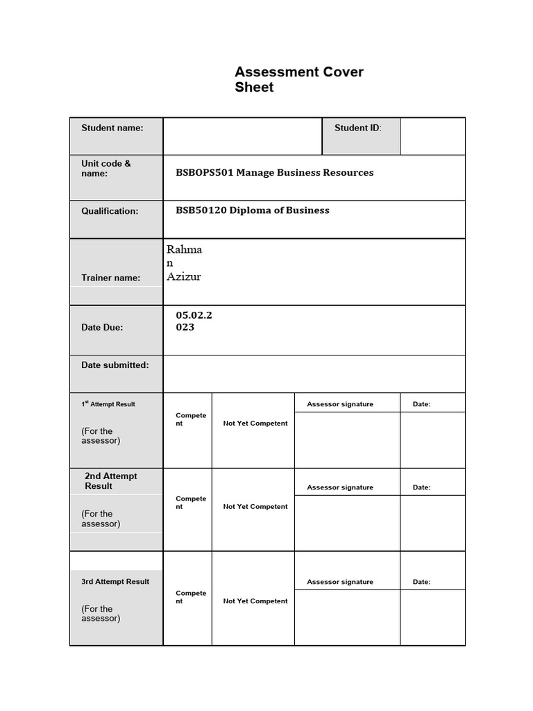 BSBOPS501 Assessment Guide | PDF | Risk | Risk Management