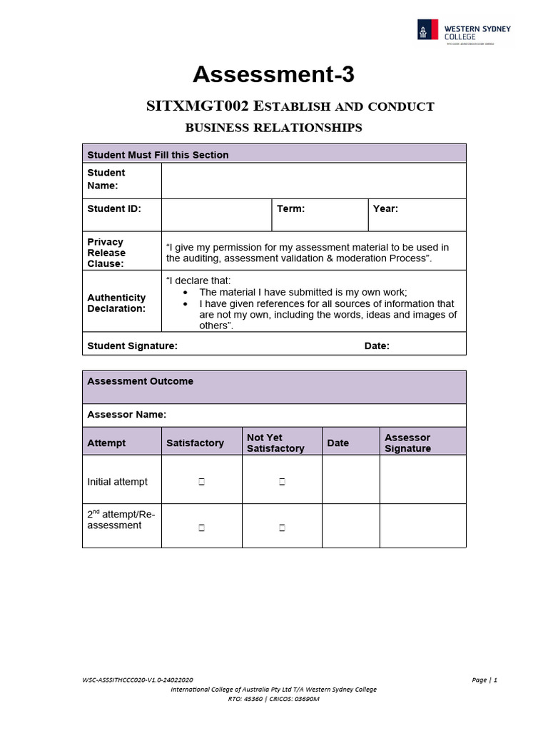 SITXMGT002 Assessment-Task-3 | PDF | Solicitor | Financial Adviser SITXMGT002 Assessment-Task-3 | PDF | Solicitor | Financial Adviser