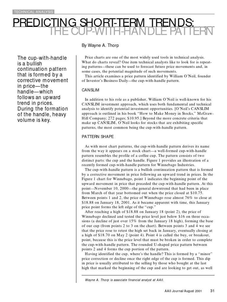 Predicting Short Term Trends The Cup With Handle Pattern | PDF ...