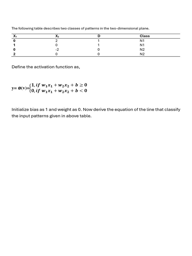 Perceptron Convergence Therome Workout Example | PDF | Statistical ...