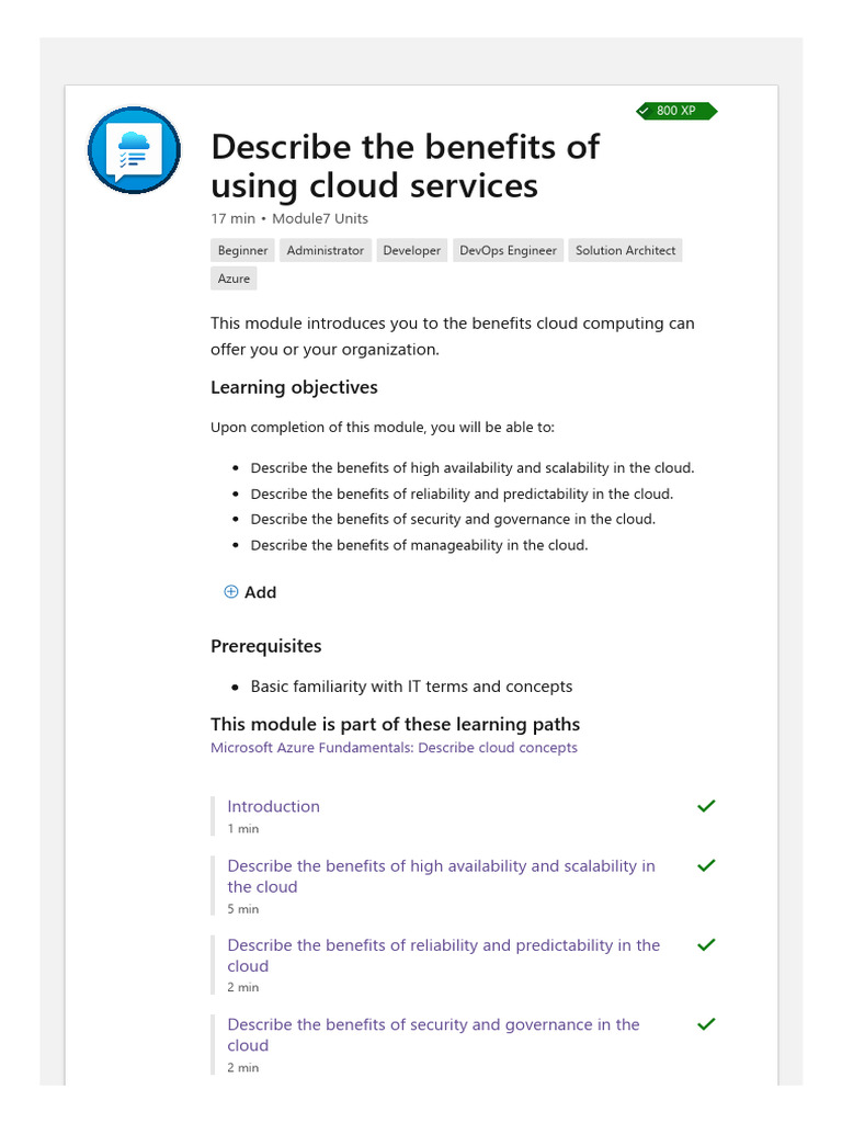 II. Describe The Benefits of Using Cloud Services | PDF | Cloud Computing | Scalability