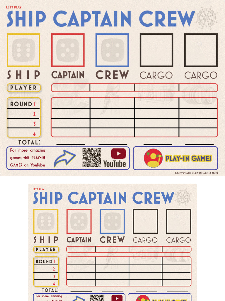 Ship Captain Crew - Printable | PDF