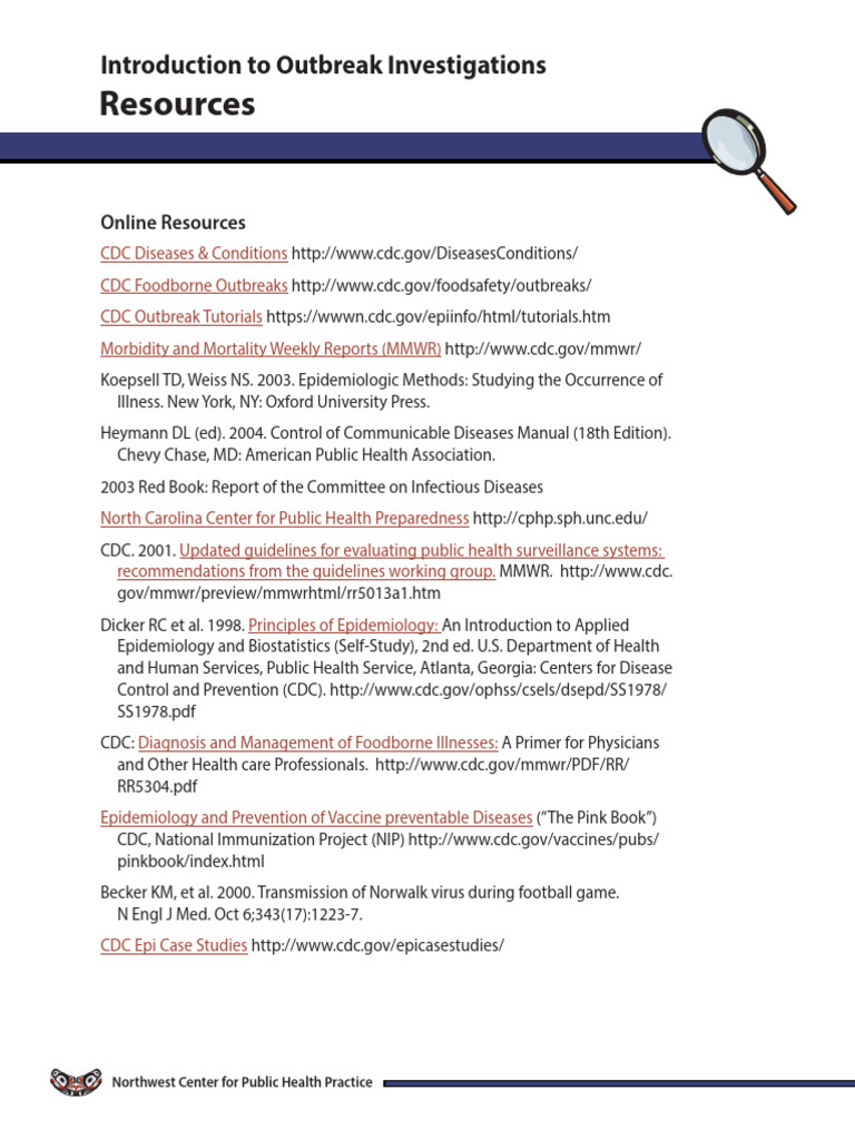 Outbreak Resources Pdf