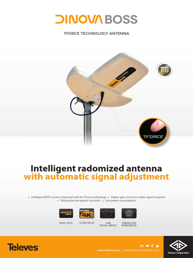 L DINOVA BOSS TForce EN (PLA12180008) | PDF | Antenna (Radio) | Ultra High Frequency