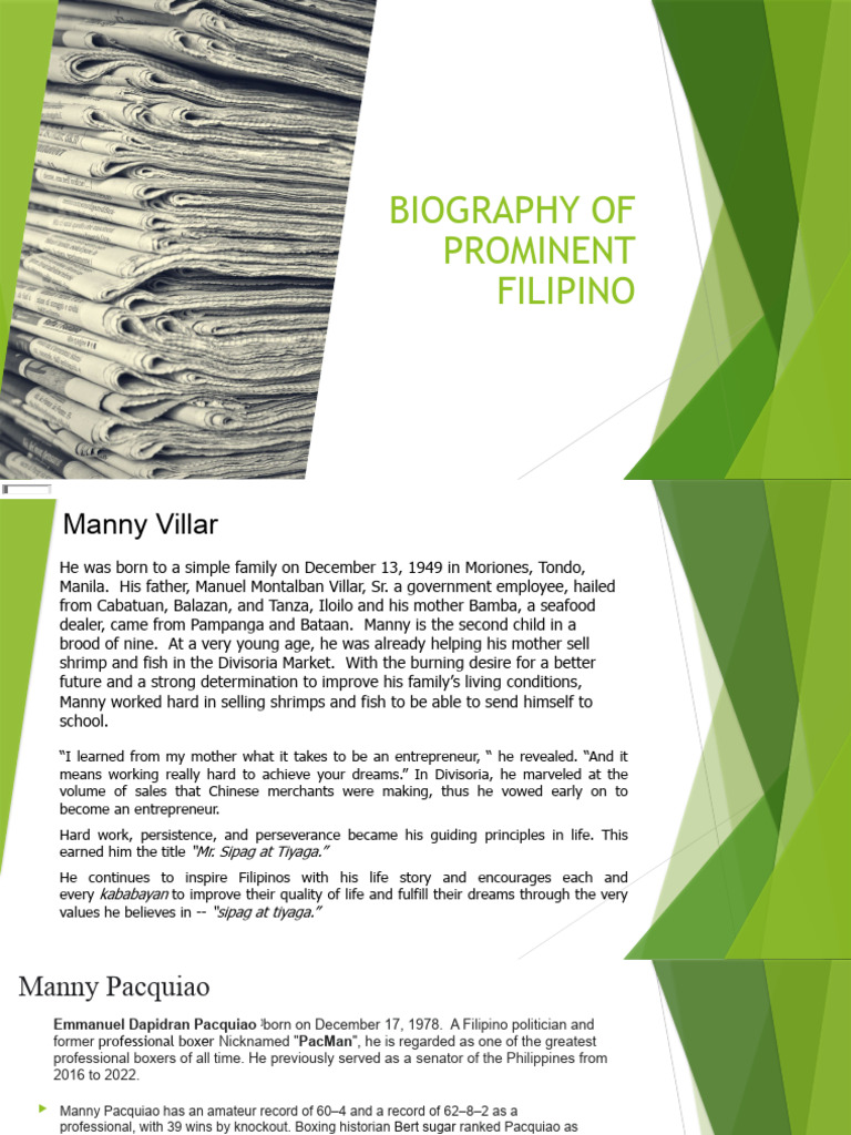Biography of Prominent Filipino | PDF | Corazon Aquino | Philippines