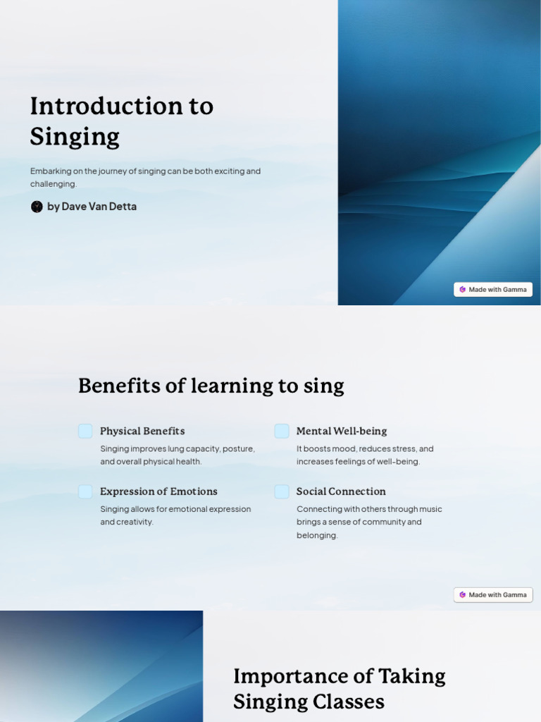 Introduction Singing | PDF | Singing | Vocal Pedagogy Introduction Singing | PDF | Singing | Vocal Pedagogy