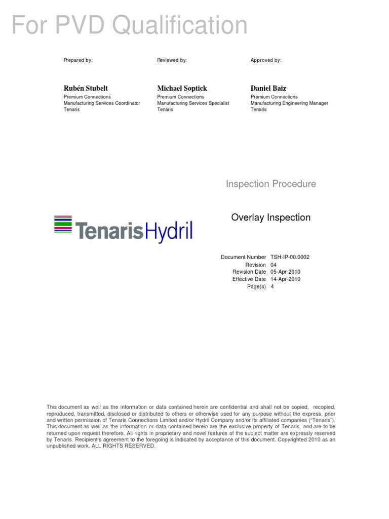 TSH-IP-00.0002 - 04 Overlay Inspection | PDF | Optics