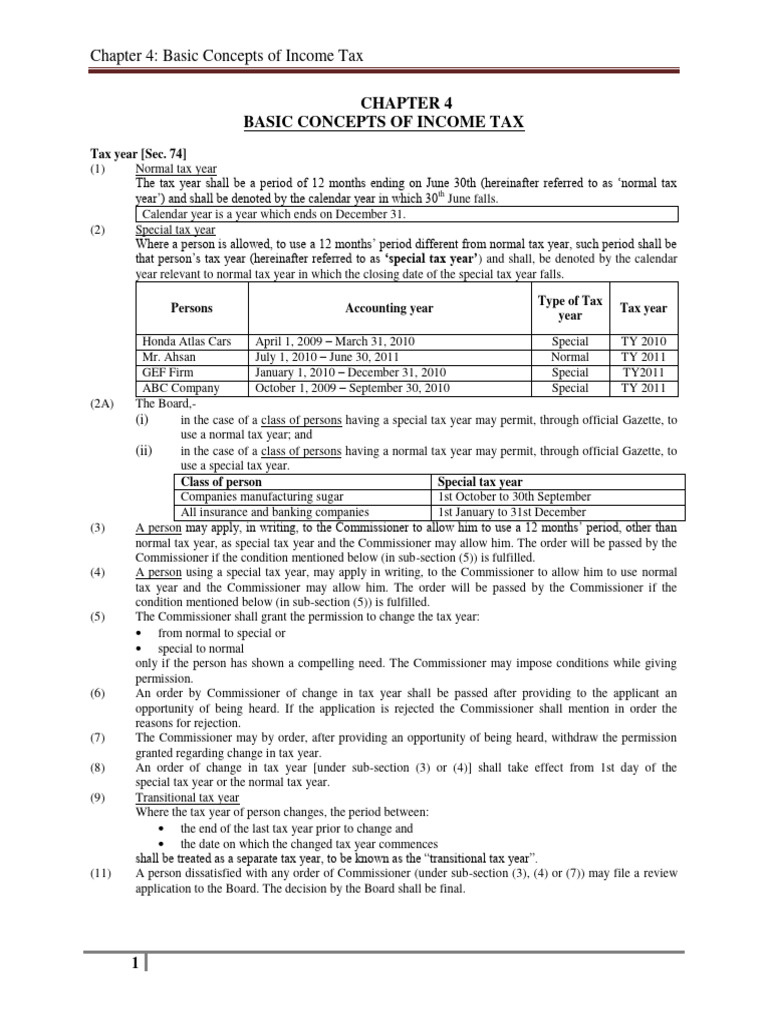 Chapter 4. Basic Concepts of Income Tax - Locked | PDF | Tax Deduction ...