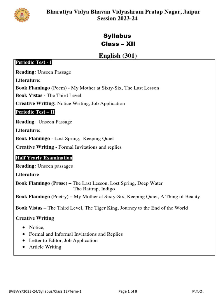 Class 12 Syllabus Overview | PDF | Economics | Aldehyde