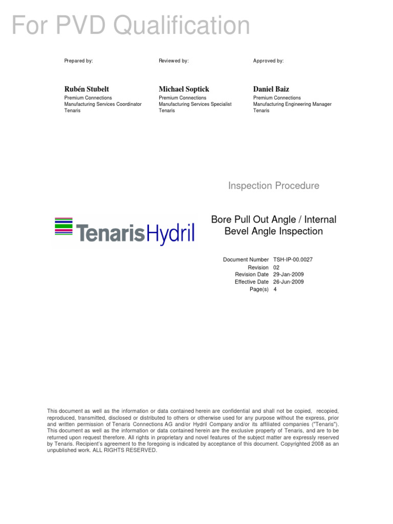 TSH-IP-00.0027 - 02 Bore Pull Out Angle & Internal Belvel Angle ...